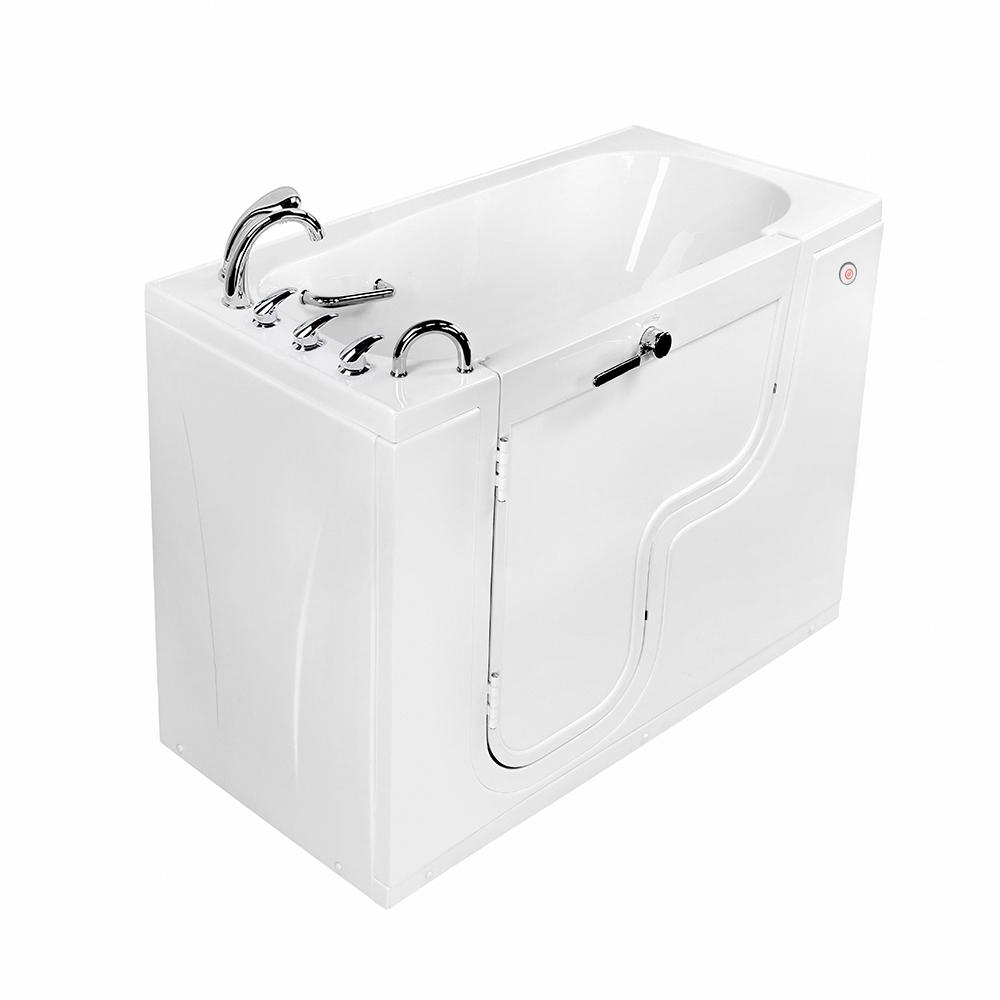 Ella Wheelchair Transfer 60 in. Acrylic Walk in Soaking Tub in White ...