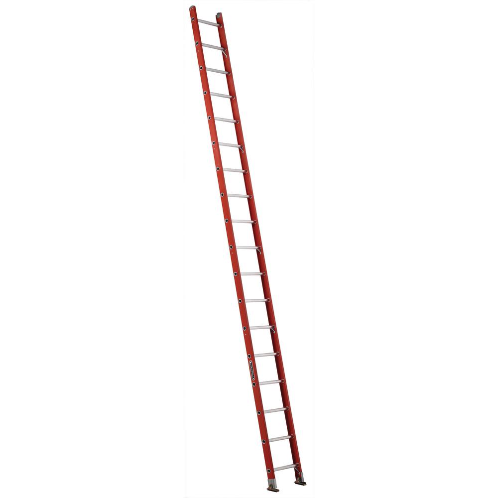 Louisville Ladder 18 ft. Fiberglass Single Ladder with 300 lbs. Load ...