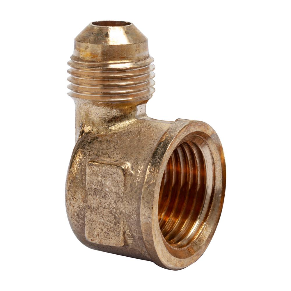 LTWFITTING 3/8 in. Flare x 1/2 in. FIP Brass 90-Degree Flare Elbow Fitting (20-Pack)-HF506820 ...