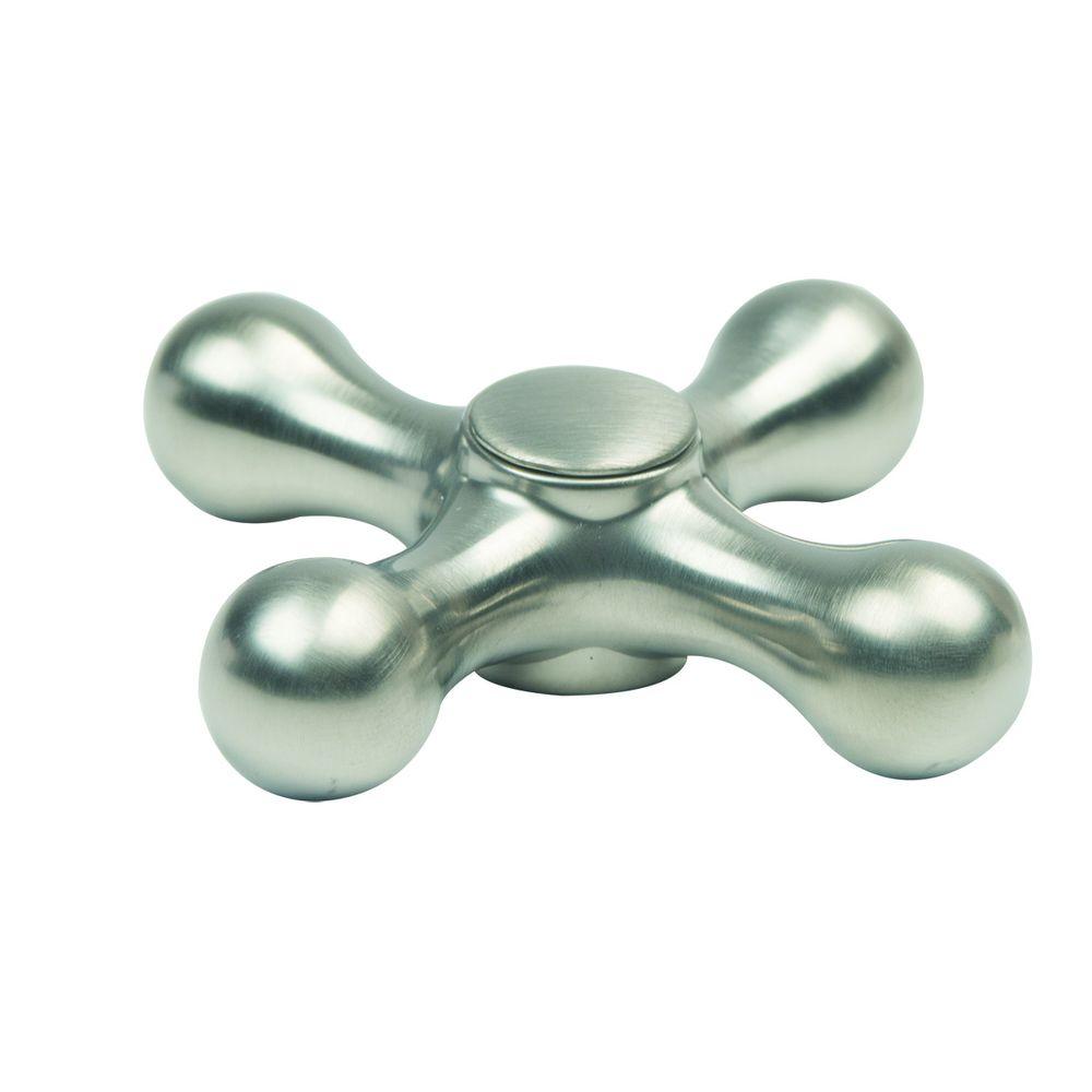 BrassCraft Replacement Cross Handle for Multi-Turn Water Valve in Satin ...