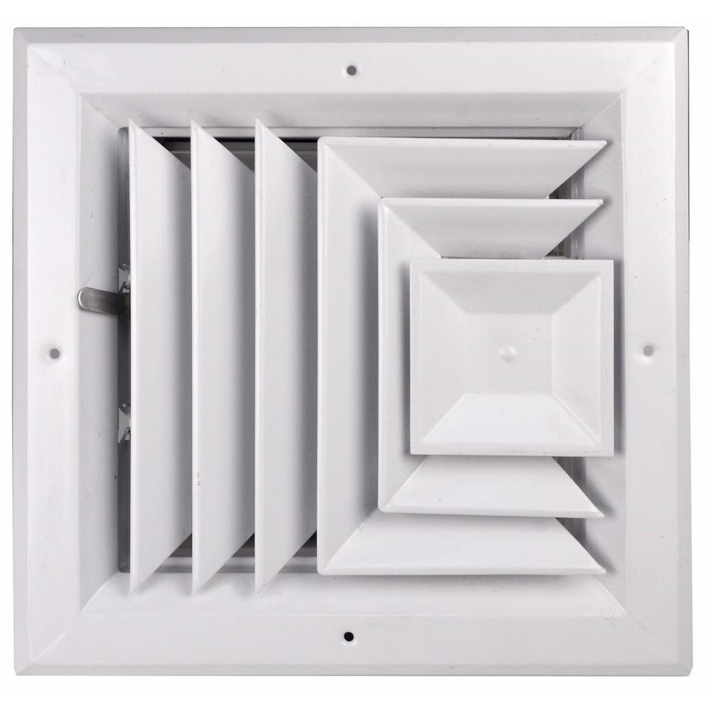 Venti Air Aluminum 8 in. x 8 in. 3-Way Diffuser/Register/Grille for Air ...