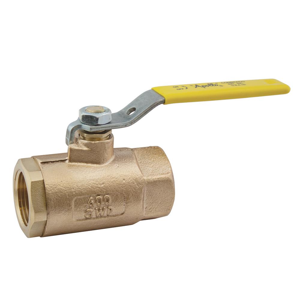 Apollo 1 in. Bronze FNPT x FNPT Threaded Ball Valve-7010501 - The Home ...