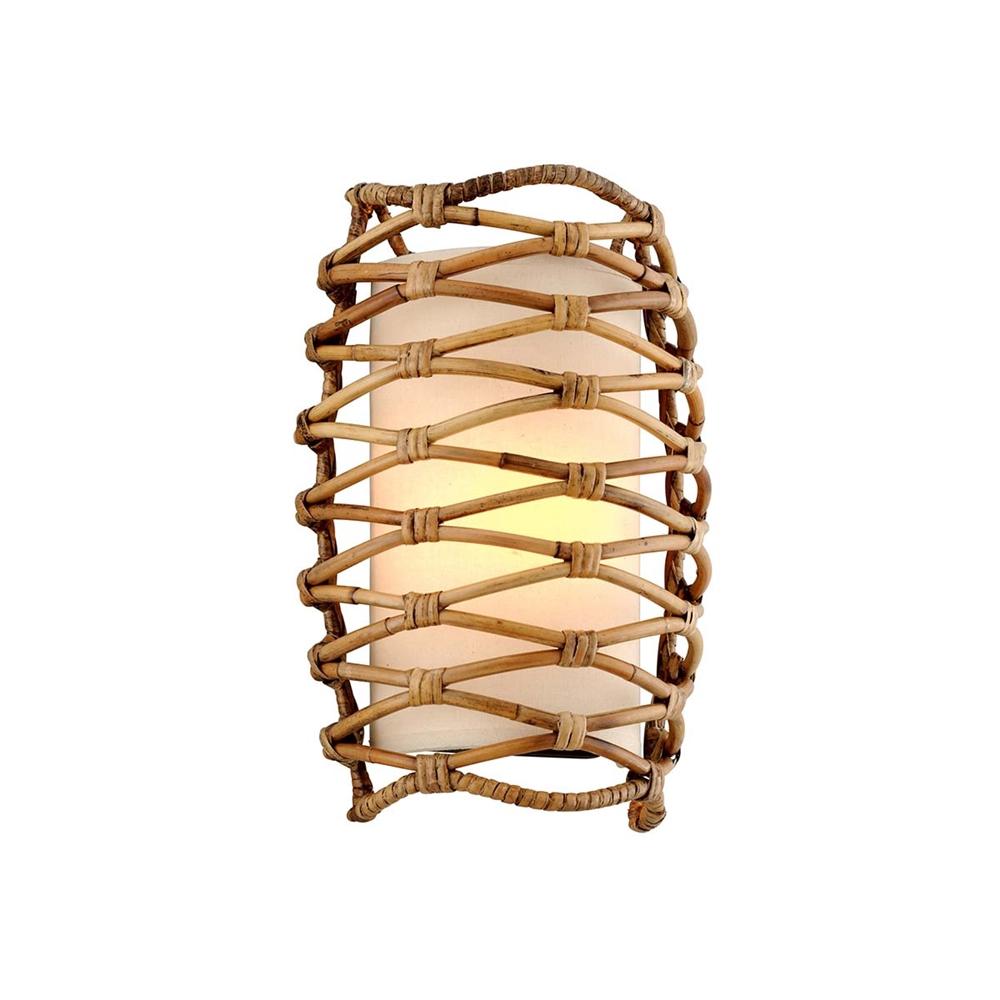 Troy Lighting Balboa 1-Light Natural Rattan Sconce-B6741 - The Home Depot