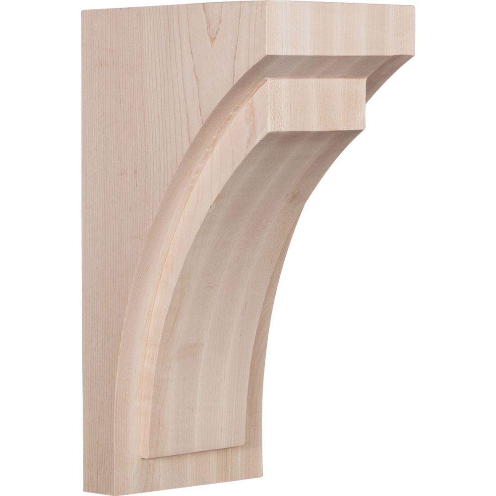 Ekena Millwork 5 in. x 12 in. x 6-3/4 in. Red Oak Large Felix Wood ...