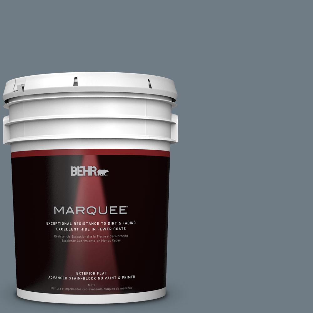 BEHR MARQUEE 5-gal. #N490-5 Charcoal Blue Flat Exterior Paint-445405 ... BEHR MARQUEE 5-gal. #N490-5 Charcoal Blue Flat Exterior Paint-445405 ...