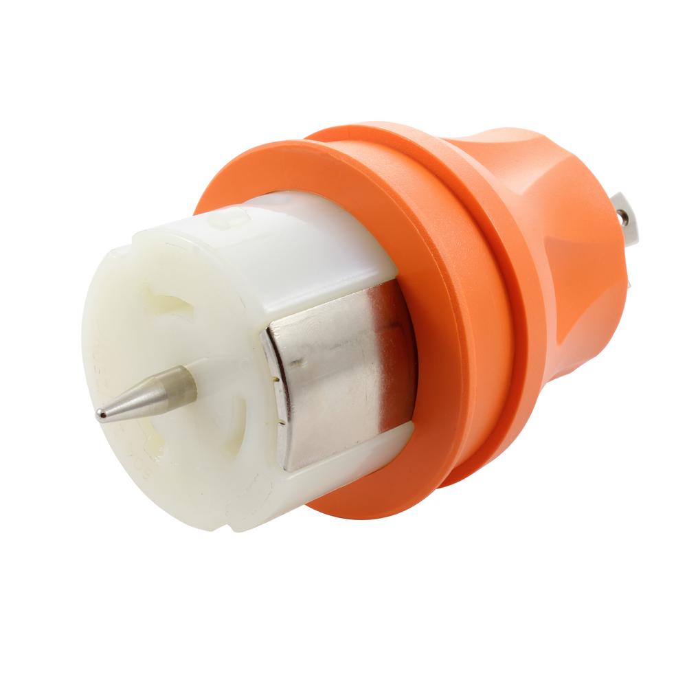 AC WORKS Generator V-Duo Outlet Splitter L5-30P 30 Amp 3-Prong Locking ...