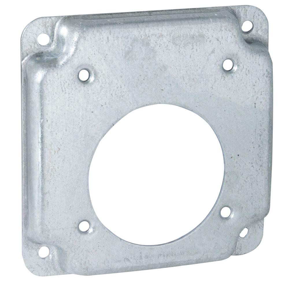 RACO 4 in. Square Exposed Work Cover for Single 30-50A Round Device (10 ...