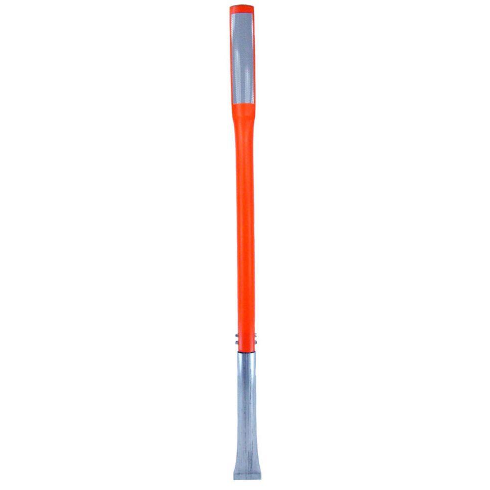 Three D Traffic Works 42 in. Orange Round Delineator Post and Base with ...