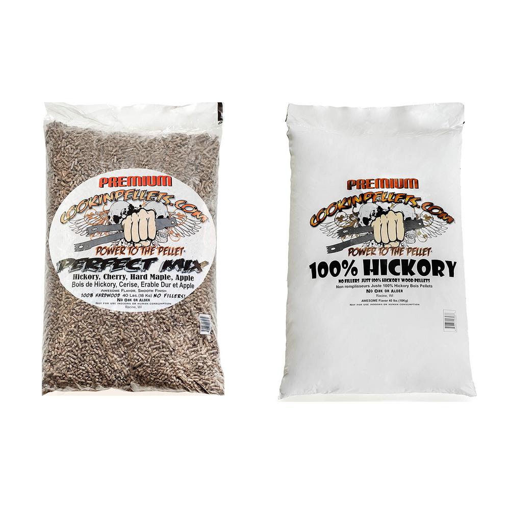 COOKINPELLETS.COM 40 lbs. Bags Perfect Mix Wood Pellets and Premium ...