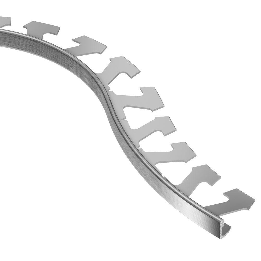 Schluter Schiene Brushed Stainless Steel 3/8 in. x 8 ft. 2-1/2 in ...