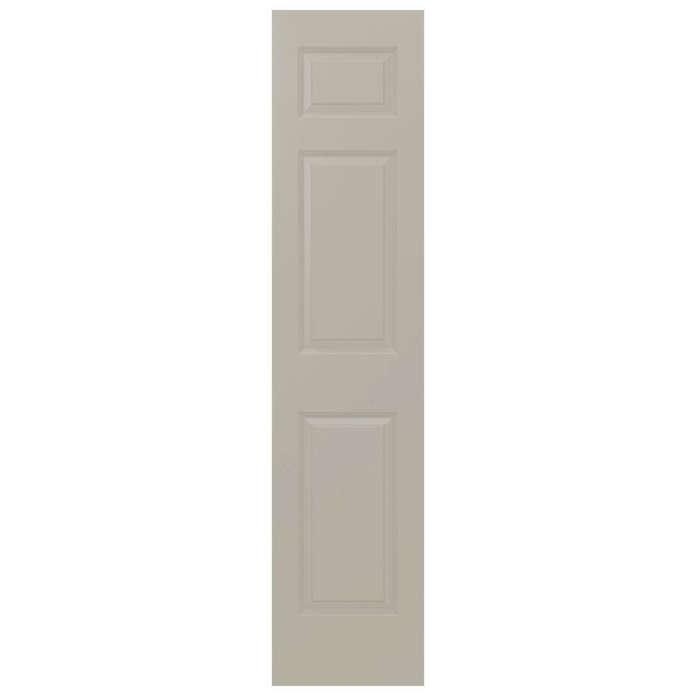JELD-WEN 18 in. x 80 in. Colonist Desert Sand Painted Smooth Solid Core ...