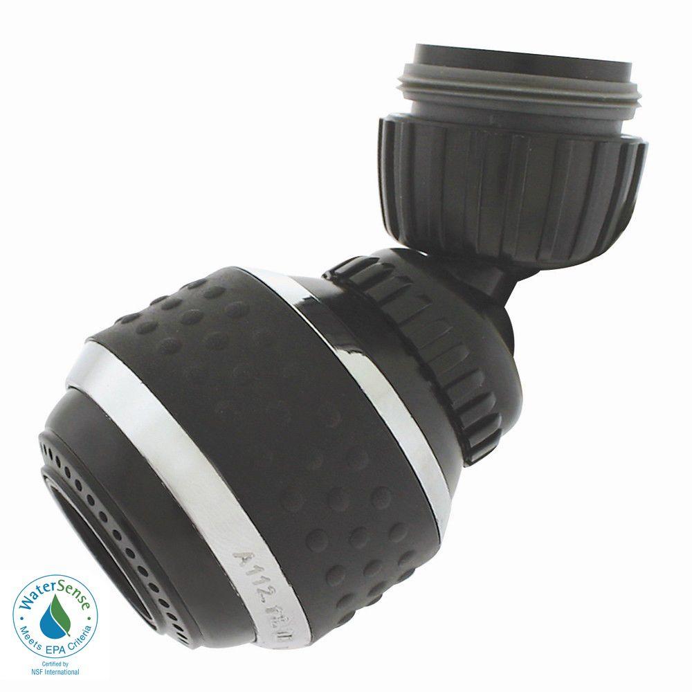 Bubble-Stream 1.2 GPM Soft Grip Water-Saving Swivel Spray Aerator in ...