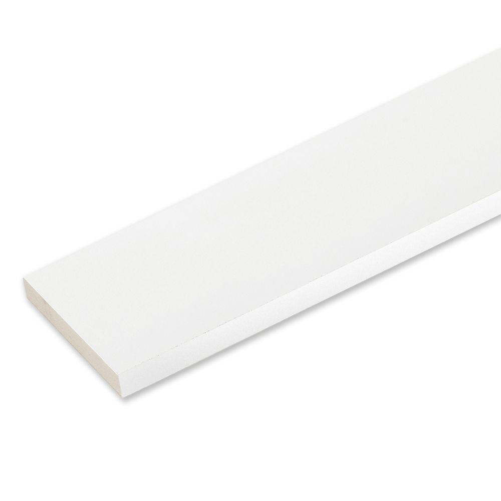 Veranda 3/4 in. x 5-1/2 in. x 8 ft. White PVC Trim-IN5416425 - The Home ...