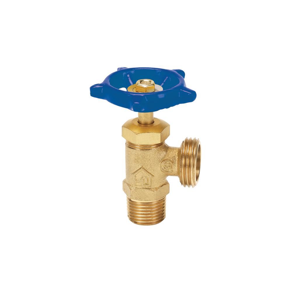 THEWORKS 3/4 in. MIP Inlet x 3/4 in. MHT Outlet Brass Threaded Boiler ...