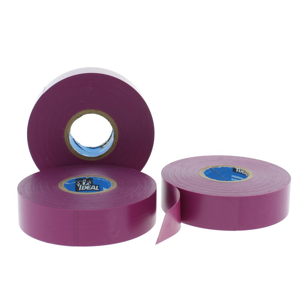 Ideal Wire Armour 3/4 in. x 66 ft. Premium Vinyl Tape, Violet (10-Pack ...