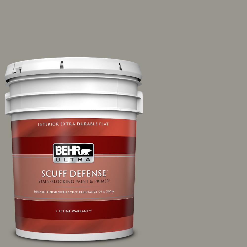 BEHR ULTRA 5 gal. #N360-4 Battleship Gray Extra Durable Flat Interior ...