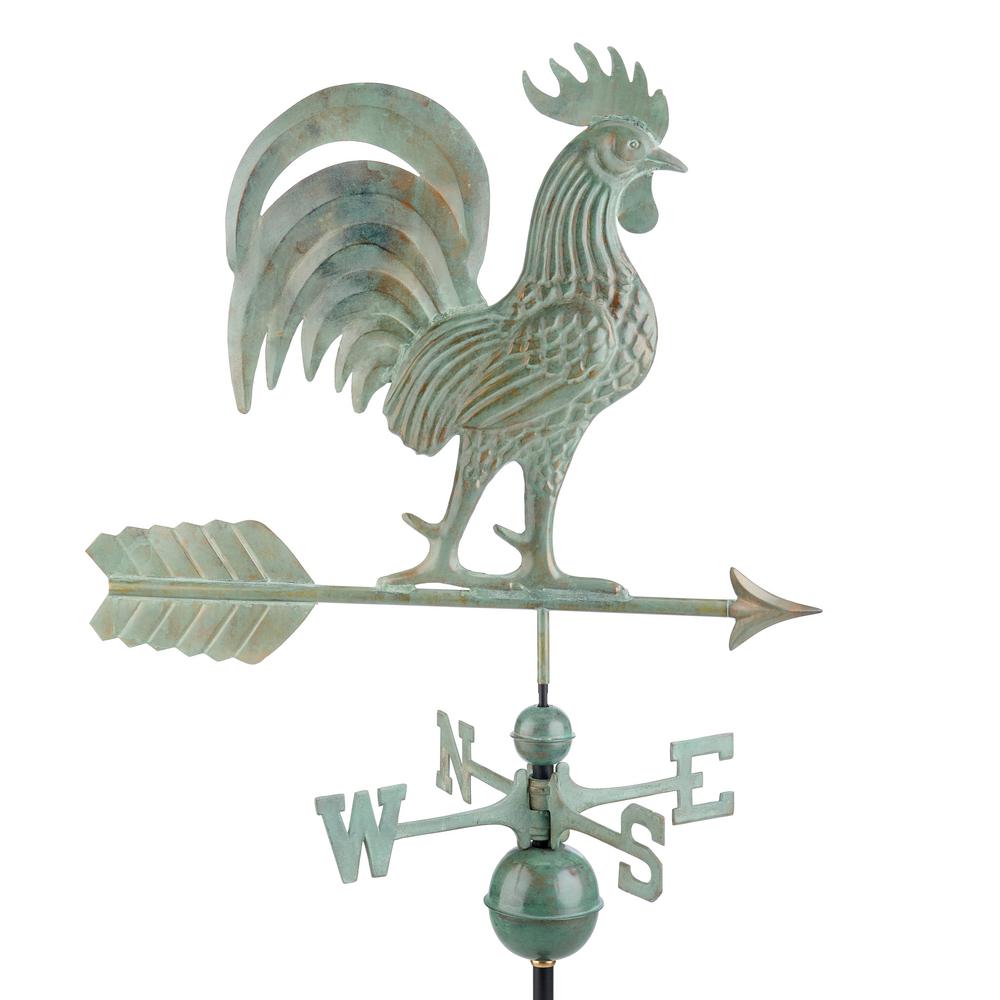 Good Directions Large Rooster Weathervane - Pure Copper-515P - The Home ...
