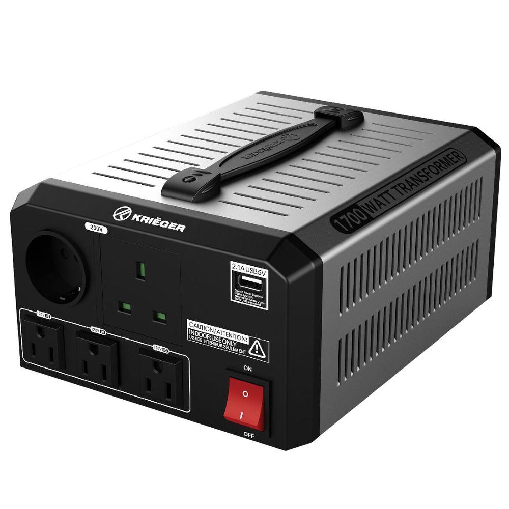 Krieger 1,700-Watt Step Up/Down Voltage Transformer-ULT1700 - The Home ...