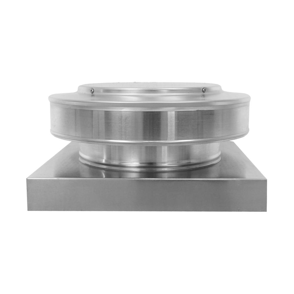Active Ventilation 10 in. Dia. Aluminum Round Back Roof Vent with Curb ...