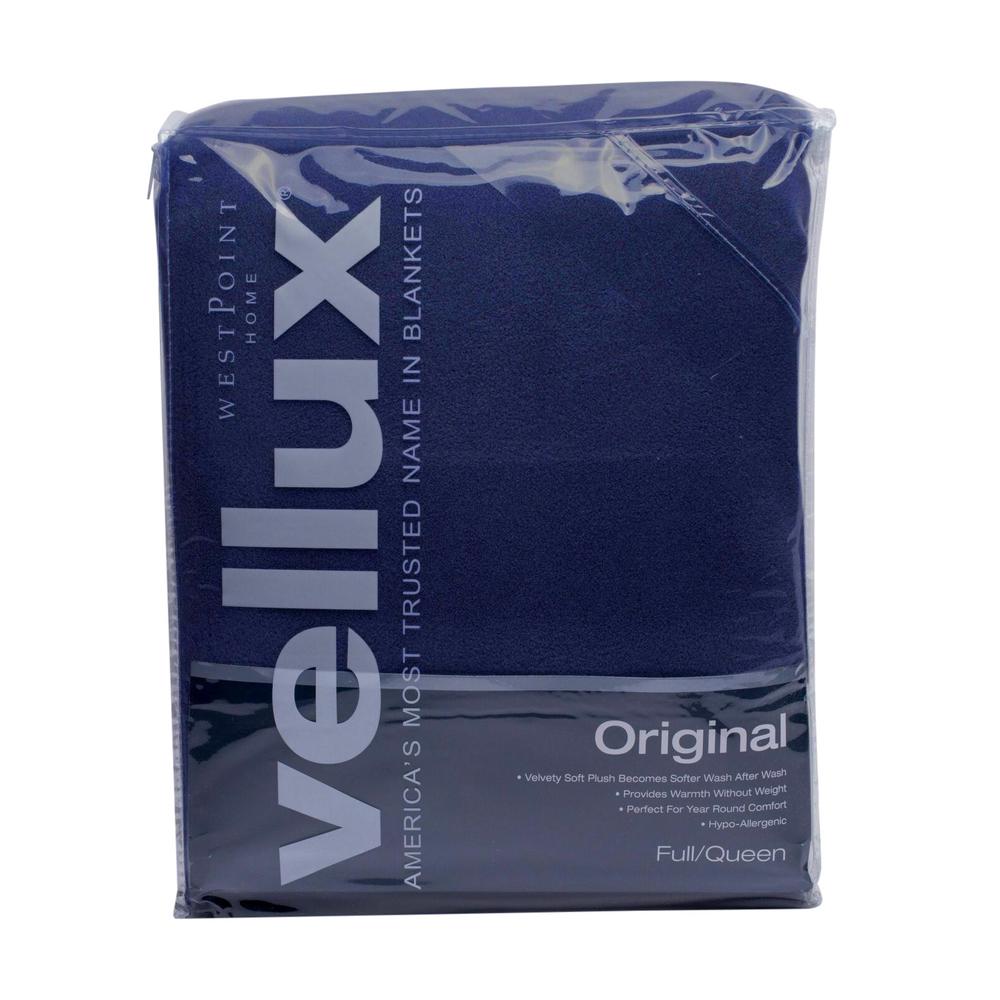 Vellux Original Navy Nylon Full/Queen Blanket 027399017716 - The Home Depot