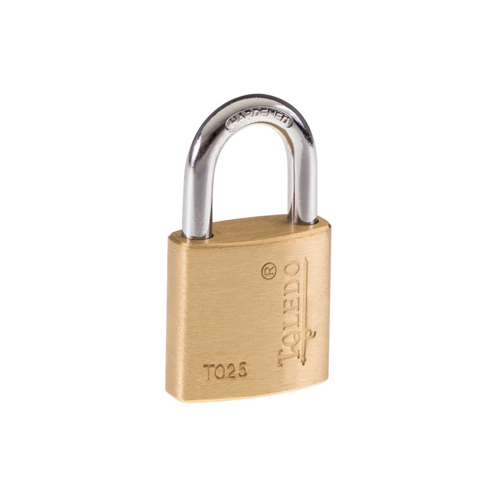 Toledo Fine Locks 25 mm Brass Keyed Padlock-TO25 - The Home Depot