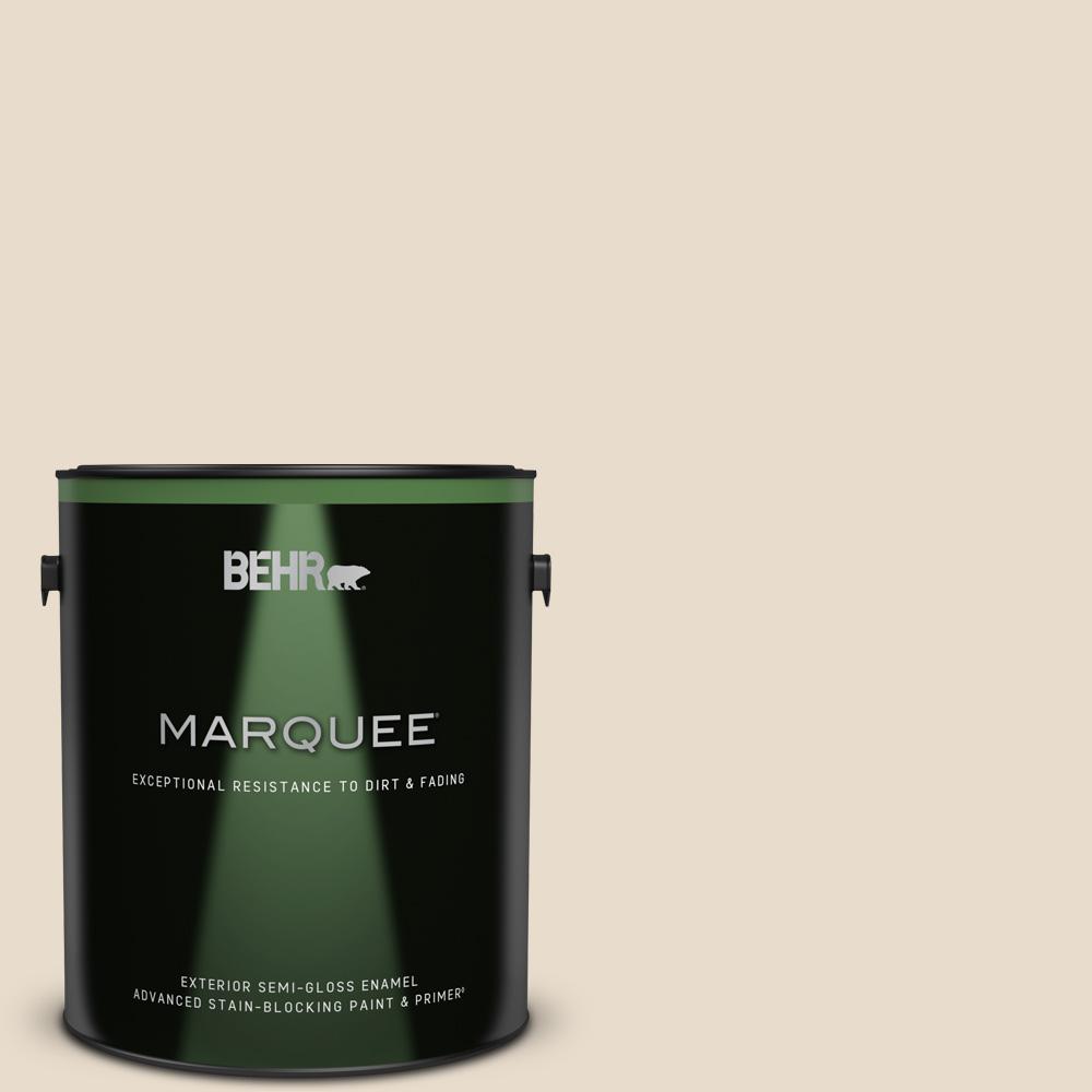 BEHR MARQUEE 1 gal. #OR-W11 White Mocha Semi-Gloss Enamel Exterior ...