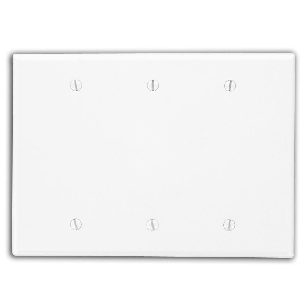 3-Gang - Blank Wall Plates - Wall Plates - The Home Depot