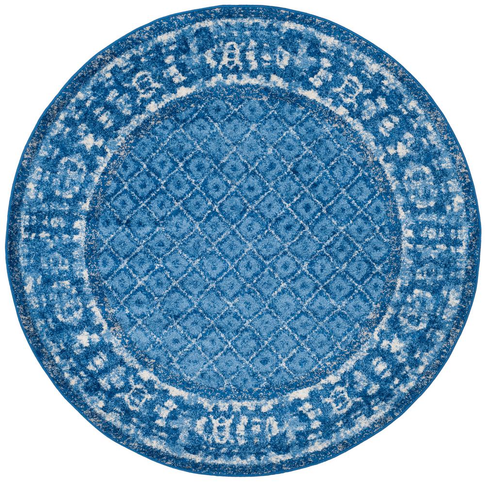 Safavieh Adirondack Light Blue/Dark Blue 8 ft. x 8 ft. Round Area Rug ...