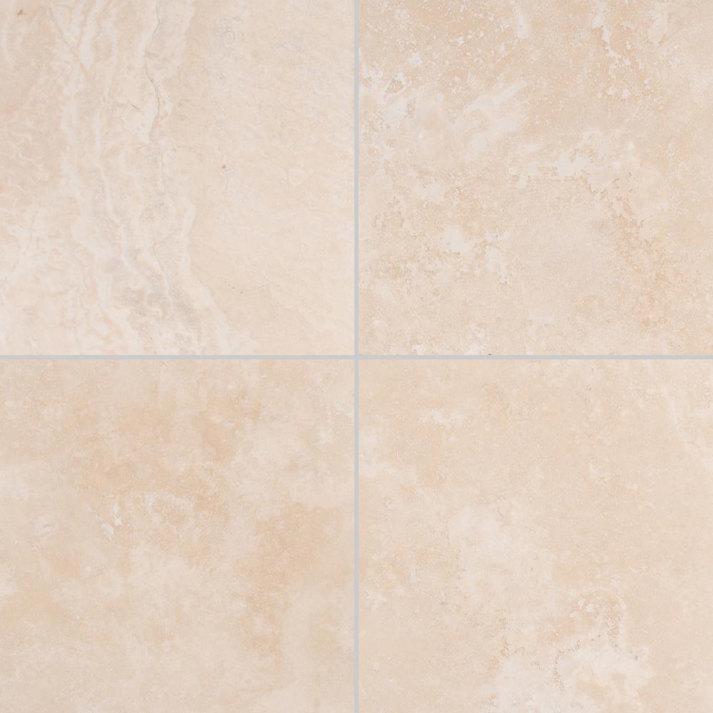 MSI Tuscany Beige Pattern Honed-Unfilled-Chipped Travertine Floor and ...
