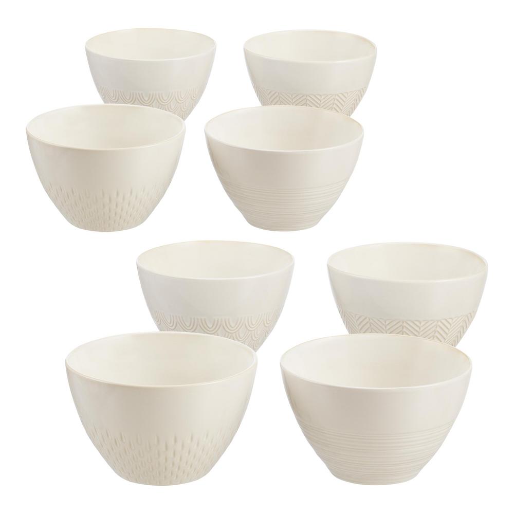 Home Decorators Collection Aubrey 32-Piece Ivory Stoneware Dinnerware ...