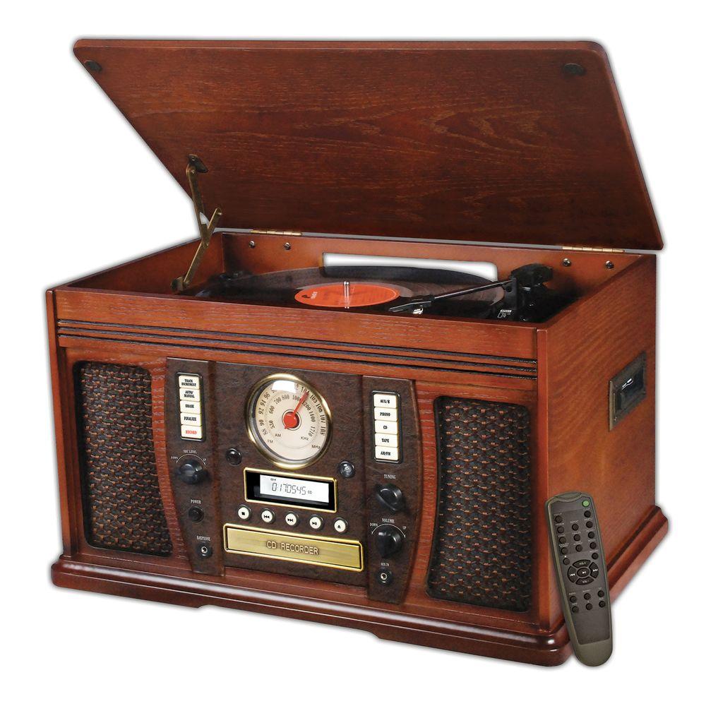 Innovative Technology Aviator 7-in-1 Bluetooth Wooden Music Center-ITVS ...
