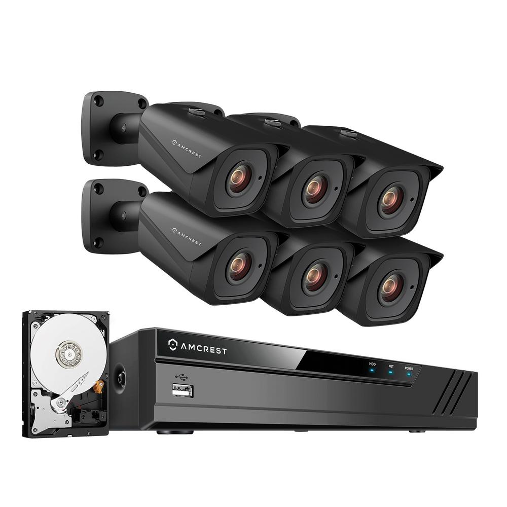 Amcrest Plug & Play 8-Channel 4K (8MP) Surveillance System With 6 Wired ...