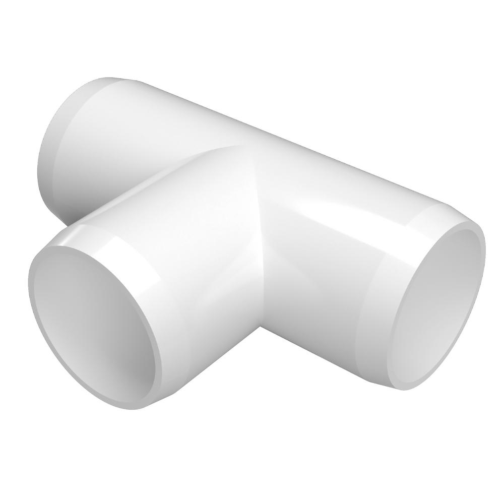 Formufit 1-1/4 in. Furniture Grade PVC Tee in White (4-Pack)-F114TEE-WH ...