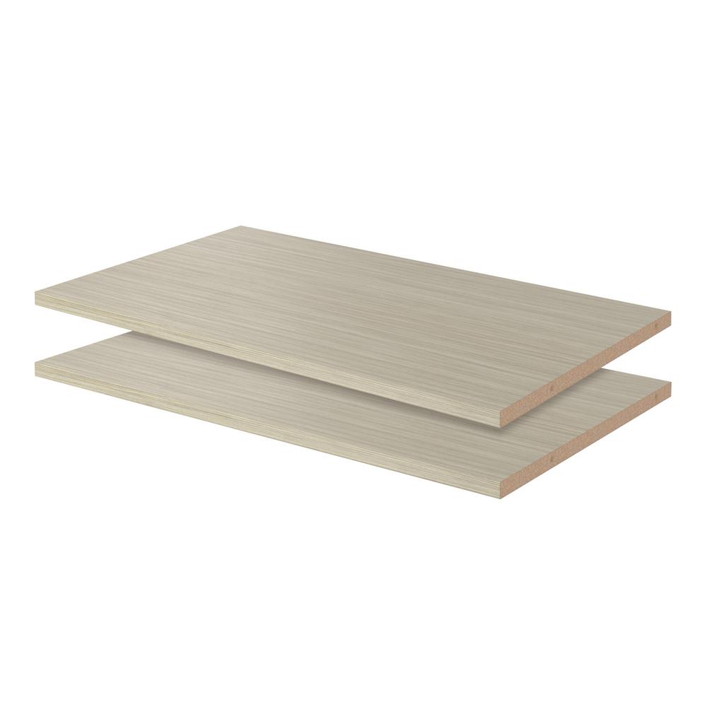 Melamine White Shelf Drilled Board Common 3 4 In X 11 3 4 In X 8 Ft