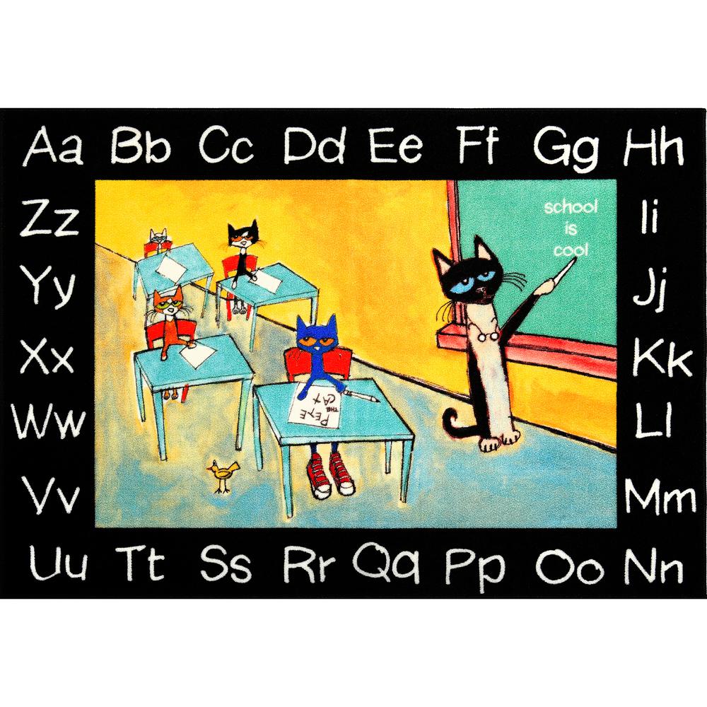 Home Dynamix Pete The Cat Elementary Multi Alphabet Pete 35.4 in. x 51 ...