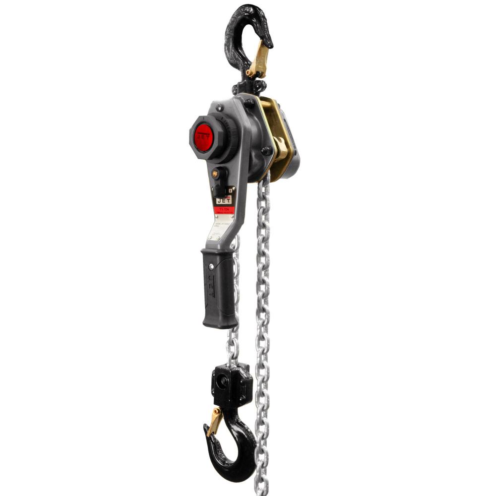 JLH 1-1/2-Ton Lever Hoist with 10 ft. Lift and Overload Protection ...