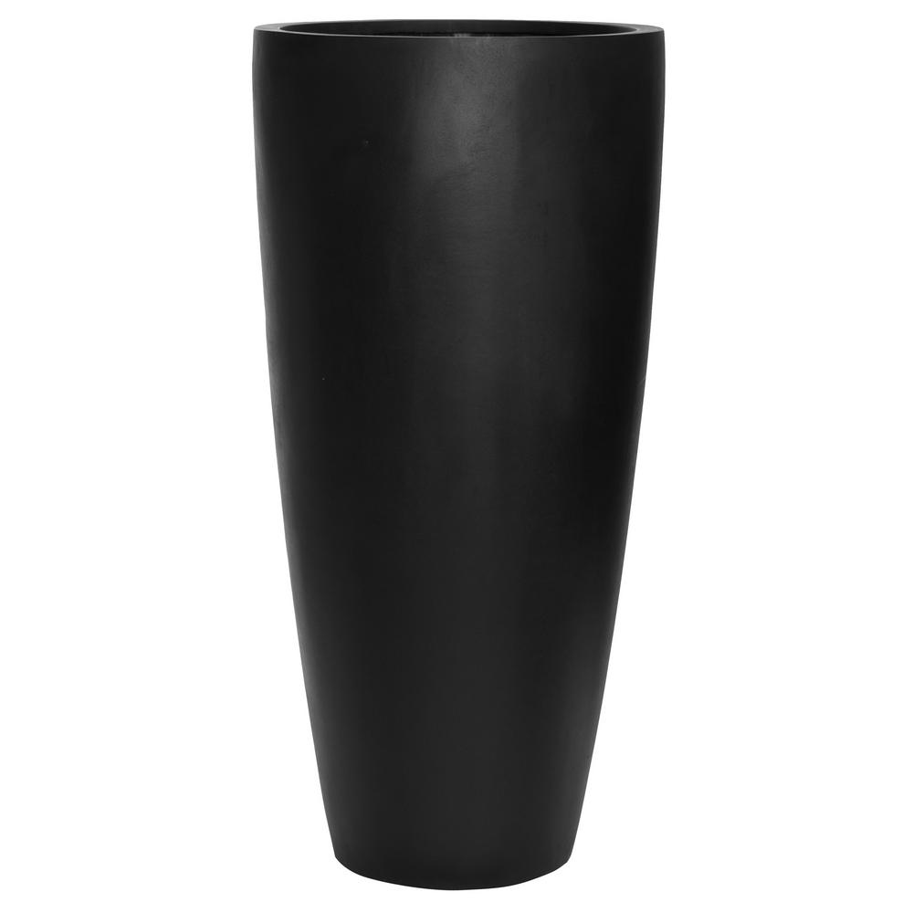 PotteryPots Natural Dax Extra Large 19 in. Black Fiberstone Indoor ...