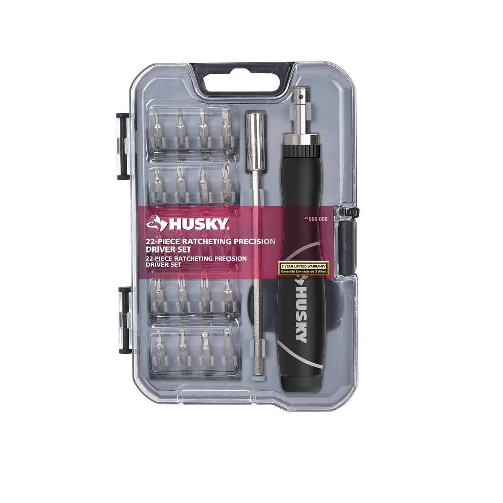 Husky Precision Driver Set 22 Piece Thd H012 The Home Depot