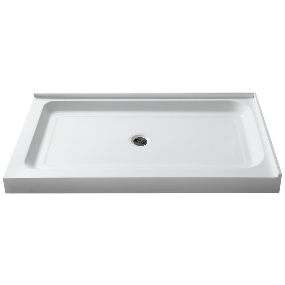 Anzzi Port 36 In X 48 In Double Threshold Shower Base In White Sb