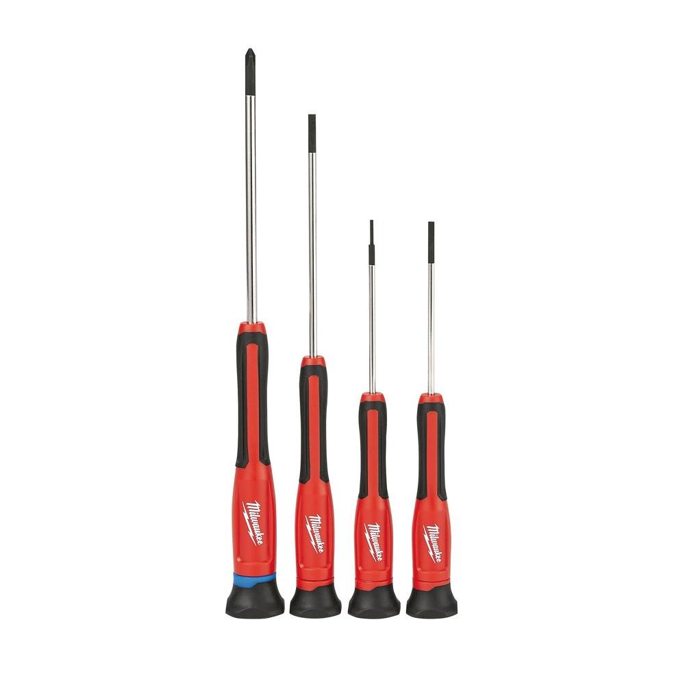 Milwaukee Precision Screwdriver Set (4-Piece)-48-22-2604 - The Home Depot