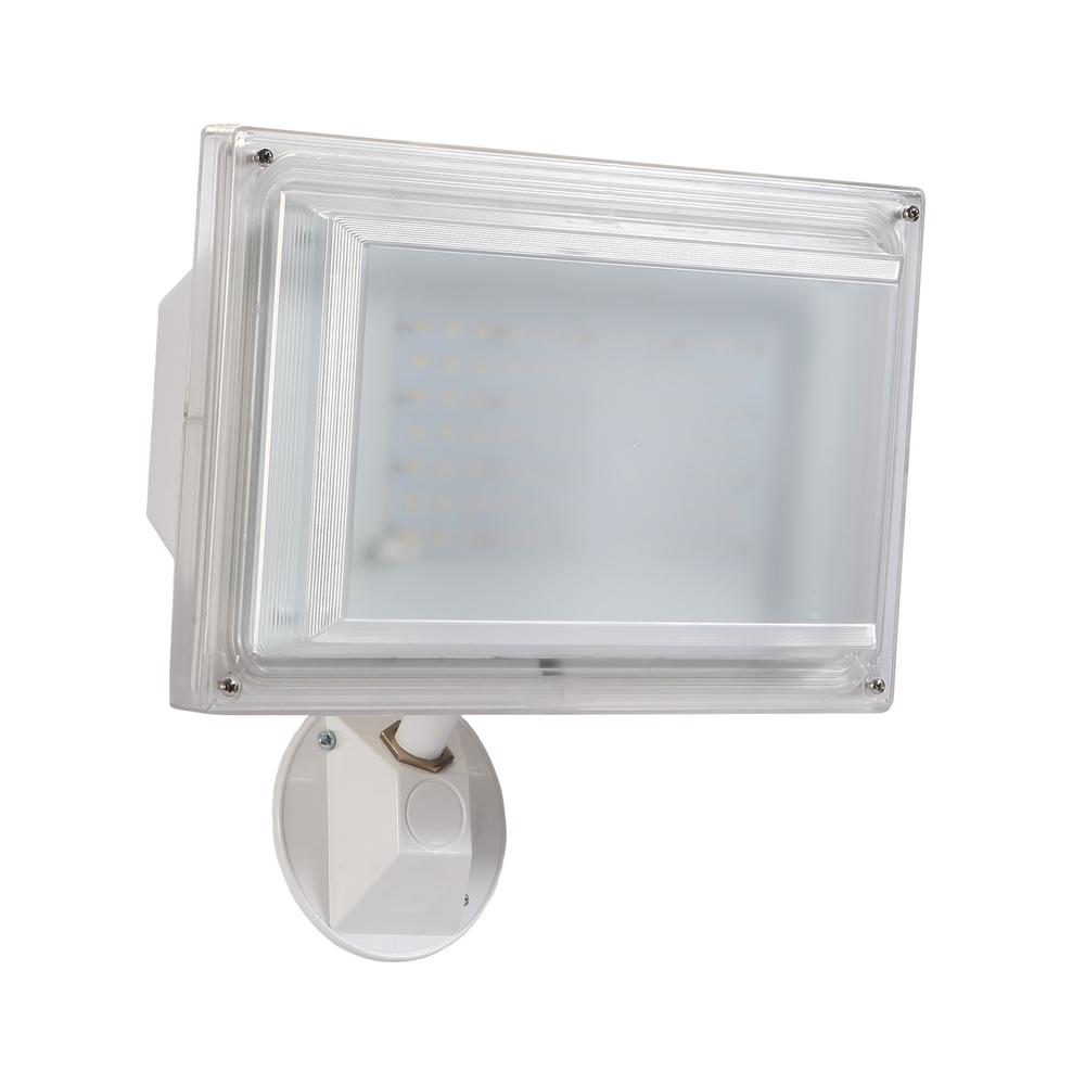 Amax Lighting FL55 White Outdoor Integrated LED Wall Pack Light-LED ...