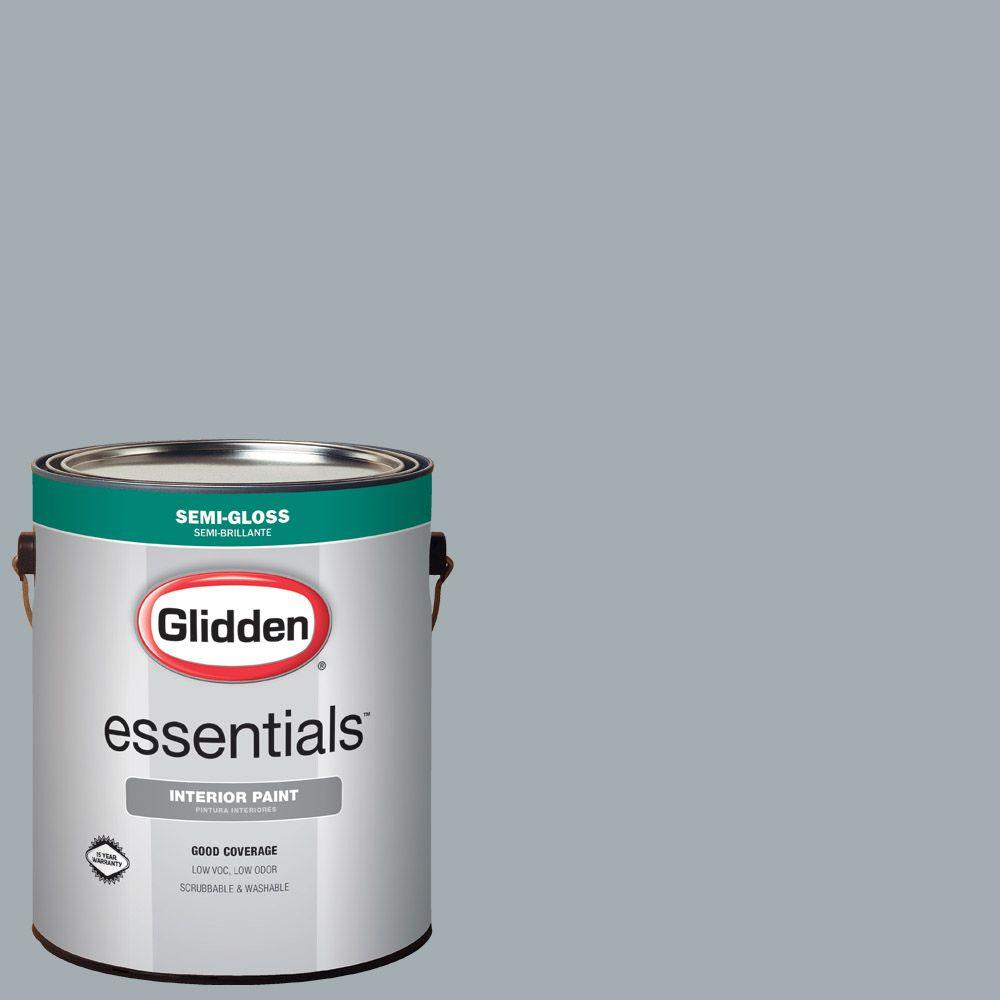 Glidden Essentials 1 gal. #HDGCN40 Ascot Blue Semi-Gloss Interior Paint ...