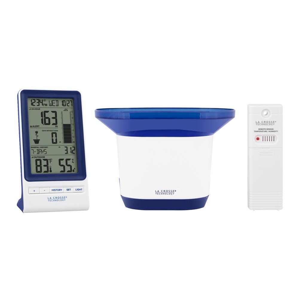 La Crosse Technology Wireless Digital Rain Station with Temperature and ...