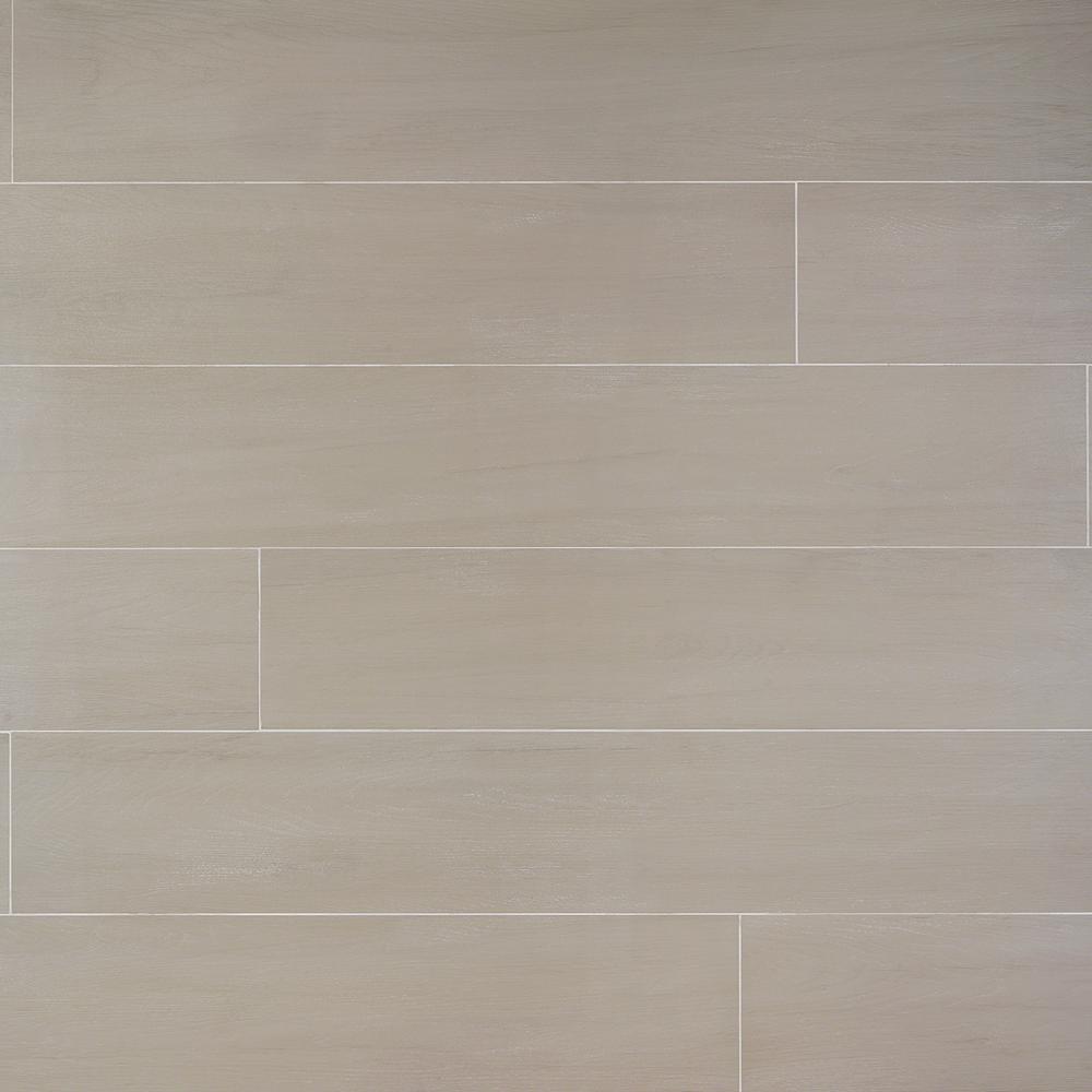 Ivy Hill Tile Terminal Wood Taupe 8 in. x 48 in. Matte Porcelain Floor ...