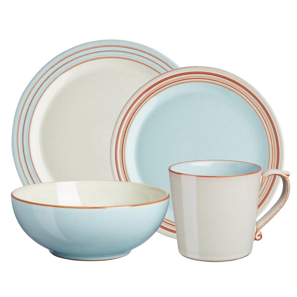Denby Heritage Pavilion 4-Piece Multi-Colored Dinnerware Set-PAV-100 ...