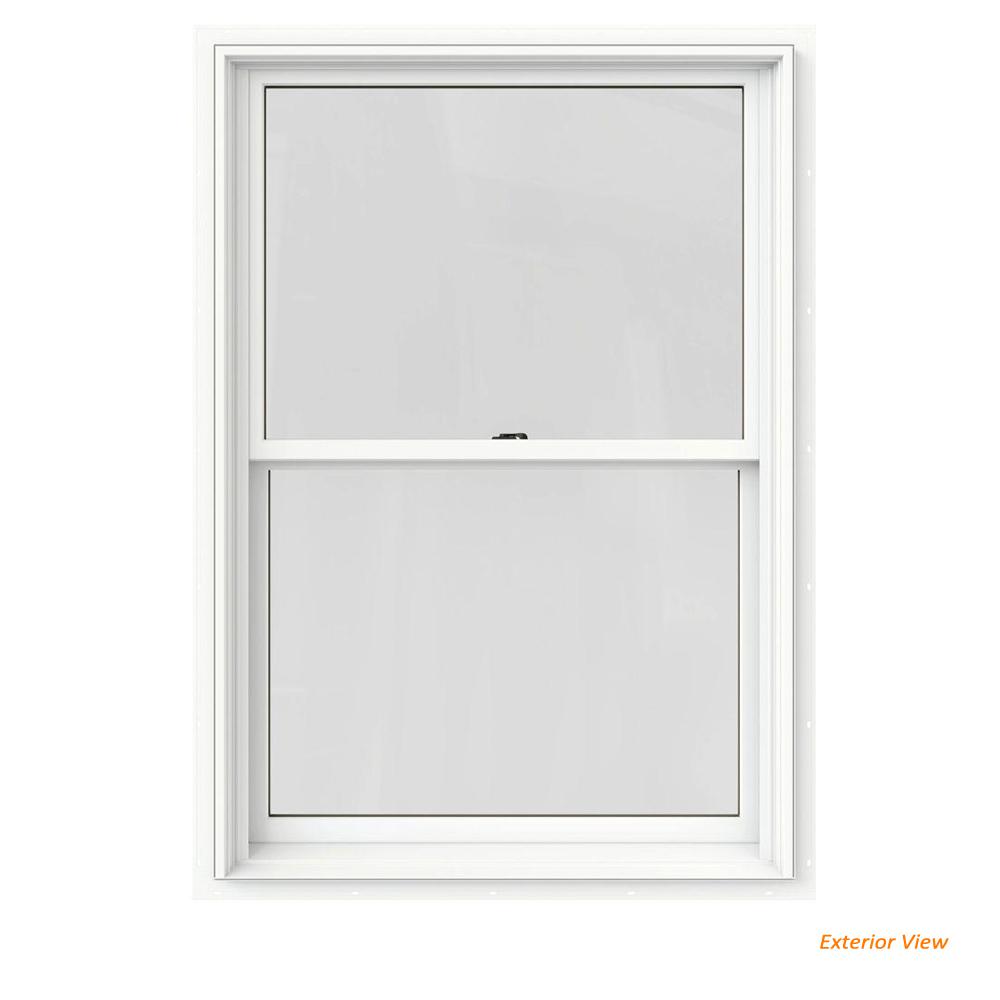 JELD-WEN 33.375 in. x 48 in. W-2500 Series White Painted Clad Wood ...