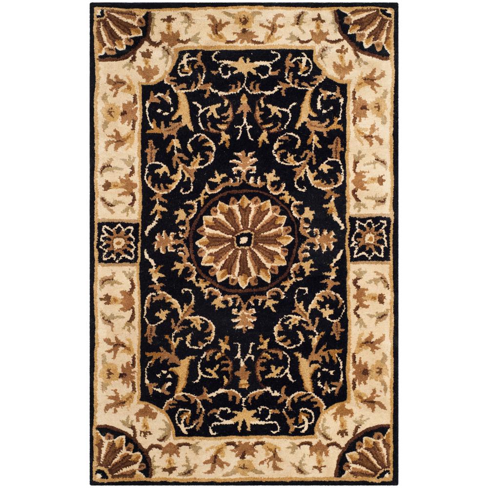 Safavieh Empire Black/Ivory 3 ft. x 5 ft. Area Rug-EM459D-3 - The Home ...