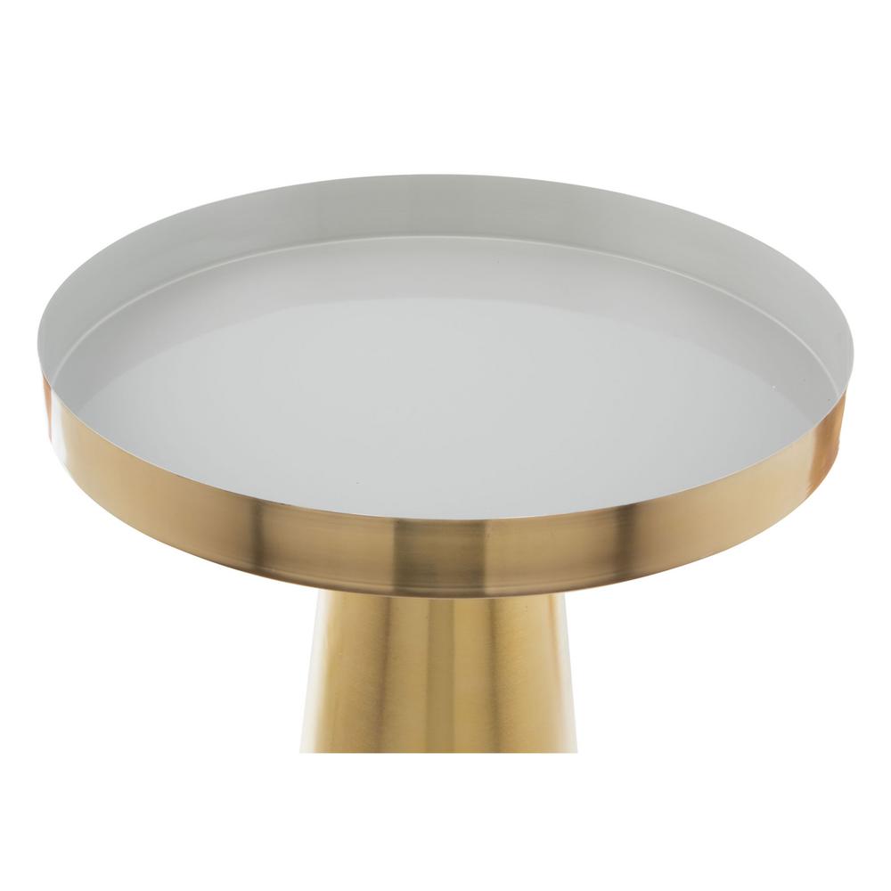 ZUO Nova White and Gold Side Table-101452 - The Home Depot