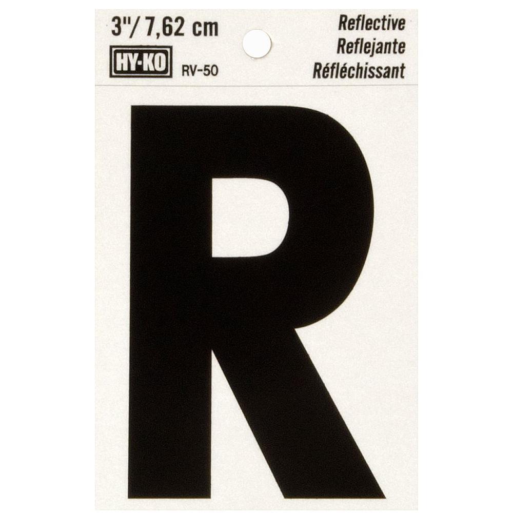 HY-KO 3 in. Vinyl Self-Adhesive Letter R-RV-50/R - The Home Depot