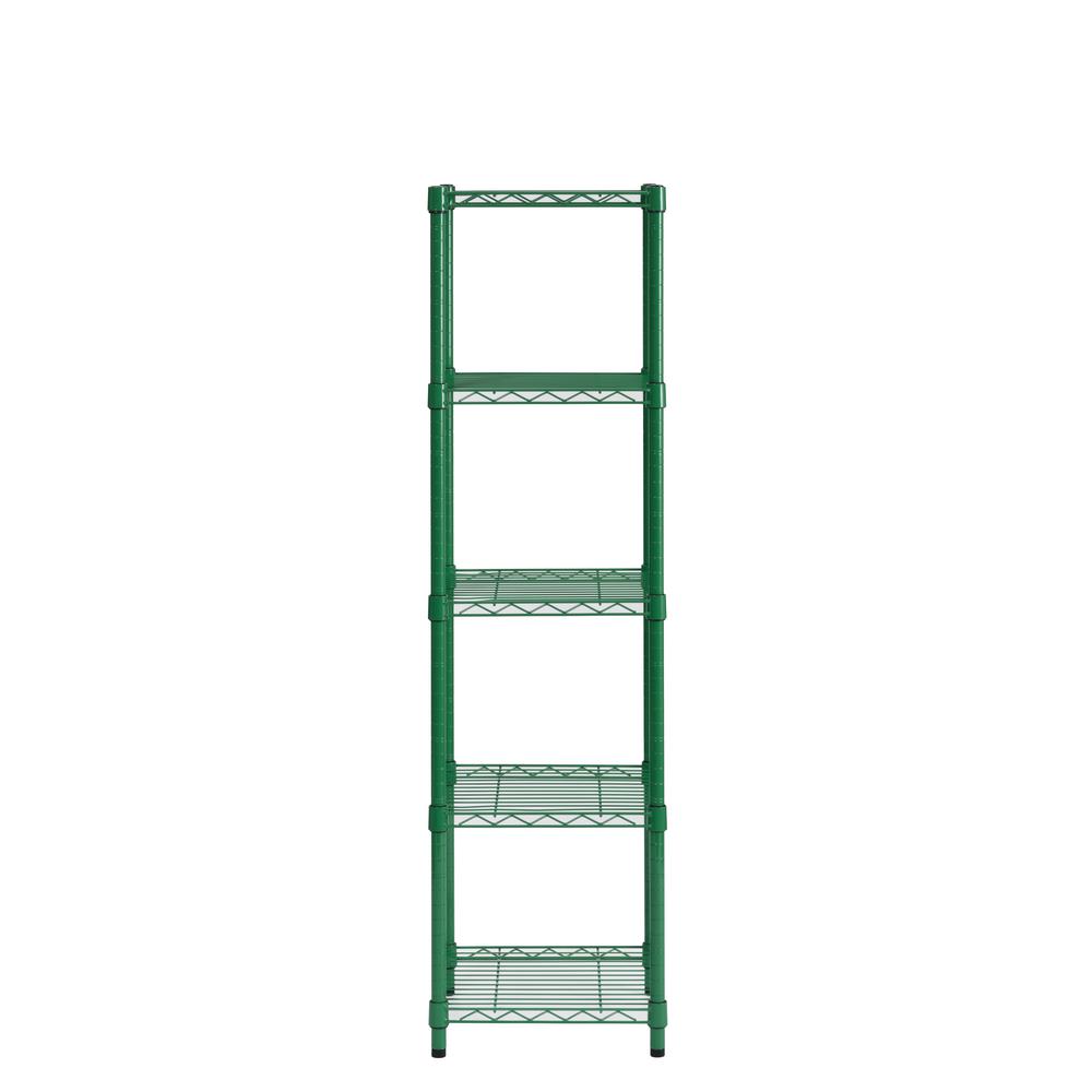 Reviews for Muscle Rack Green 5-Tier Steel Wire Shelving Unit (16 in. W ...